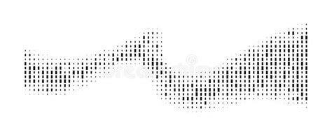 Halftone Wave Pattern Horizontal Background Using Halftone Wavy Dots Texture Stock Vector