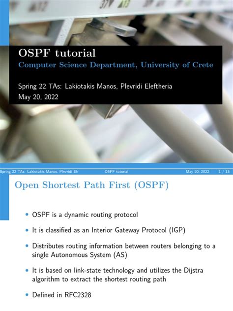 Ospf Tutorial Pdf Routing Service Industries
