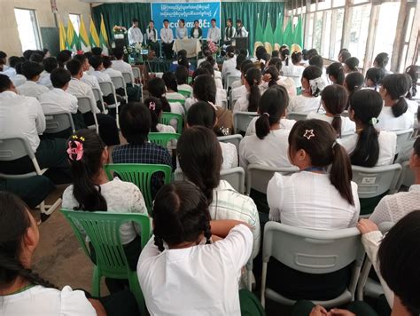 အခြေခံပညာနှင့် စက်မှု၊ စိုက်ပျိုး၊ မွေးမြူရေး အထက်တန်းကျောင်း ငါးဆူတောင် တွင် လူငယ်စကားဝိုင်းန