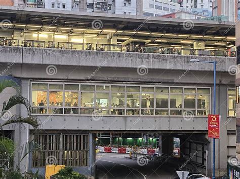 Hong Kong September 27 2024 Kwun Tong Mtr Station View From Footbridge