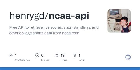 Github Henrygdncaa Api Free Api To Retrieve Live Scores Stats