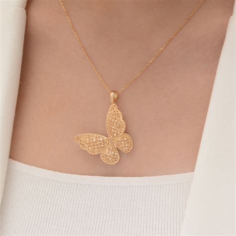 قیمت و خرید نیم ست طلا 18 عیار زنانه طلای مستجابی مدل پروانه کد 001