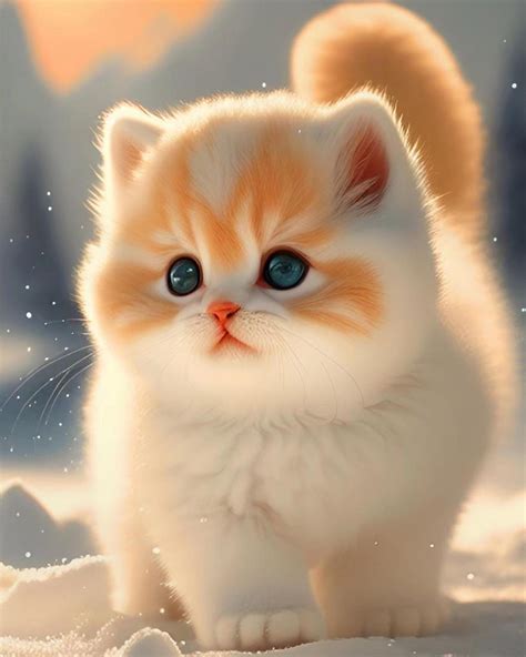 Cute Cat Cute Kitty Gatti Foto Painting