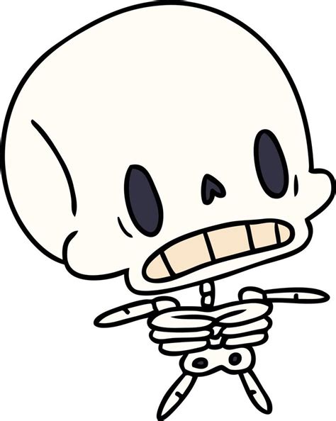 Cartoon Kawaii Cute Dead Skeleton 10763510 Vector Art At Vecteezy