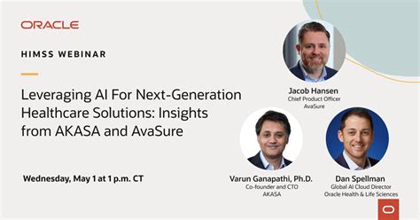 Leveraging Ai For Next Generation Healthcare Solutions Insights From Akasa And Avasure