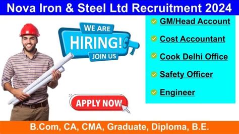 Nova Iron Steel Ltd Recruitment Hiring For Gm Head Account