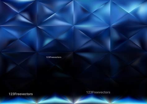 Abstract Black And Blue Triangle Pattern Background Vector Graphic