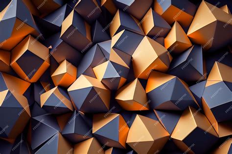 Premium Photo Abstract Background Of 3d Shapes Generative Ai