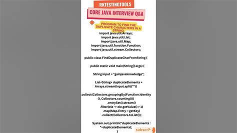 Program To Find The Duplicate Characters In A String Youtube