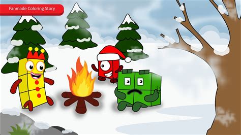 Numberblocks 1 And 3 Creating Warmth In The Cold Winter Season Numberblocks Fanmade Coloring