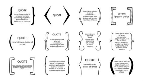 Premium Vector Hand Drawn Bracket Frame Brackets Box Template Set