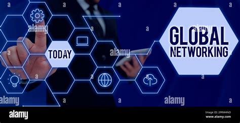 Text Showing Inspiration Global Networkingcommunication Network Which