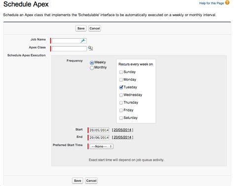 Visualforce Scheduling Jobs In Salesforce Using Customization Stack Overflow
