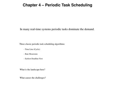 Ppt Chapter 4 Periodic Task Scheduling Powerpoint Presentation