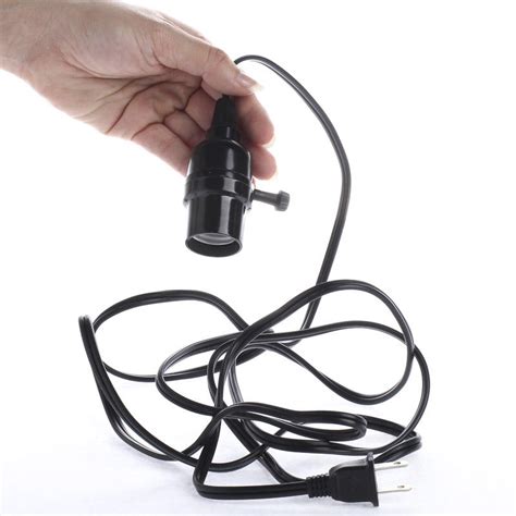 Black Wire Socket Cord Lighting Home Decor Factory Direct Craft