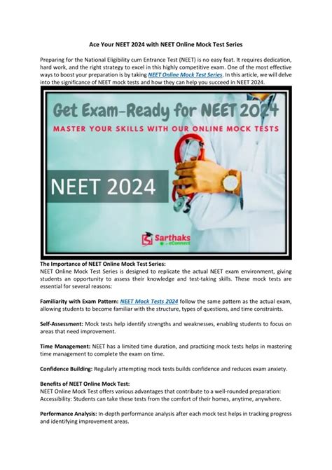 Ppt Ace Your Neet 2024 With Neet Online Mock Test Series Powerpoint