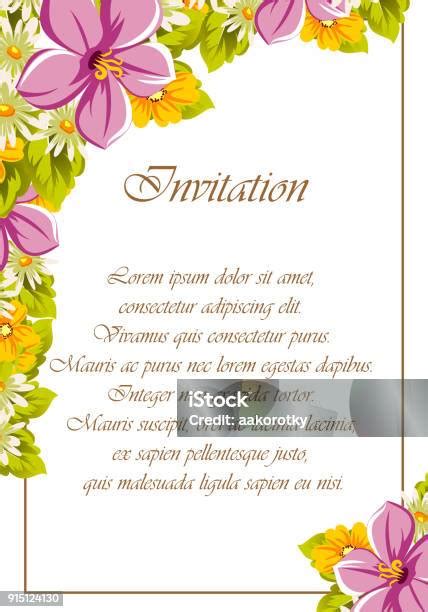 아름 다운 꽃에서 텍스트 프레임입니다 디자인 엽서 인사말 초대장 생일 결혼 발렌타인 파티 휴일 축 하에 대 한 공란에 대한 스톡 벡터 아트 및 기타 이미지 Istock