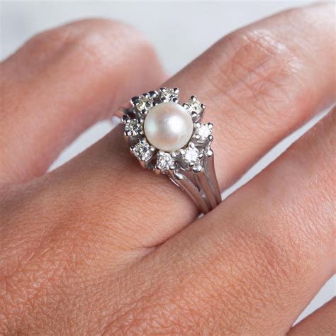 Vintage Pearl Engagement Rings