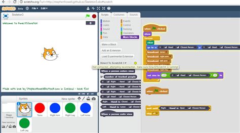 Not Connected · Issue 2 · Stephenhowellkinect2scratch · Github