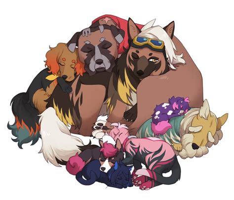 Liko Roy Friede Dot Orla And 3 More Pokemon And 2 More Drawn By