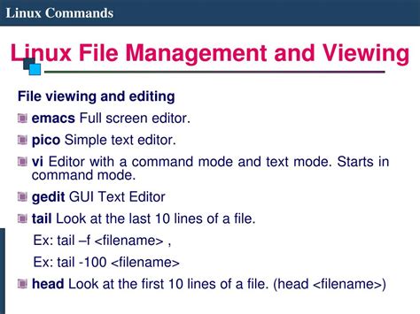 Ppt Linux Commands Powerpoint Presentation Free Download Id4005178