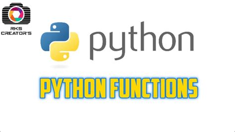 Python Functions In Tamil Creating Calling And Returning Value Of