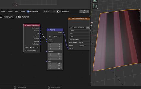 mapping image texture to extruded curve possible materials and
