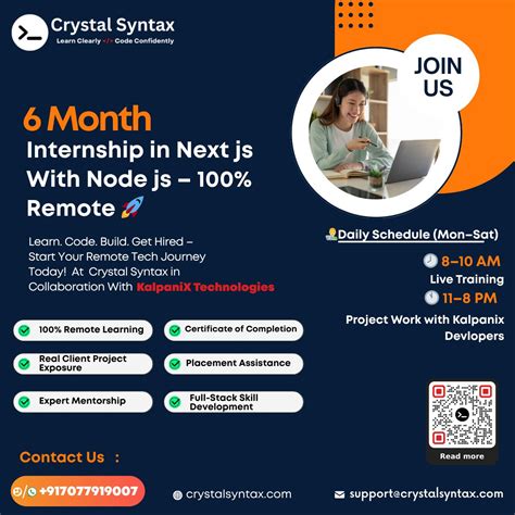 Nextjs Nodejs Remoteinternship Fullstackdevelopment Crystalsyntax