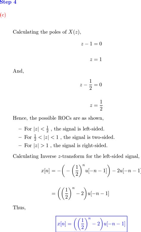 Consider A Left Sided Sequence X N With Z Transform X Quizlet