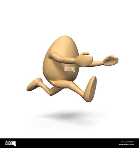 Egg Running Away Stock Photo Alamy