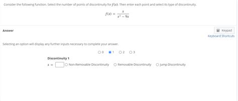 solved consider the following function select the number of