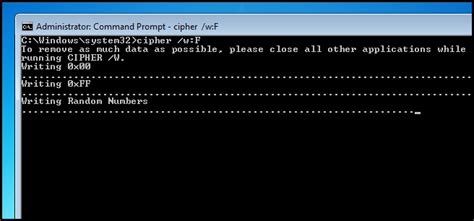 how to overwrite free space securely in windows