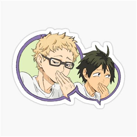 Haikyuu Tadashi Yamaguchi Kei Tsukishima Sticker For Sale By Ryemae