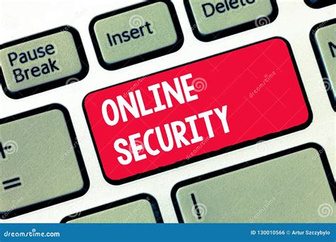 Handwriting Text Writing Online Security Concept Meaning Rules To Protect Against Attacks Over