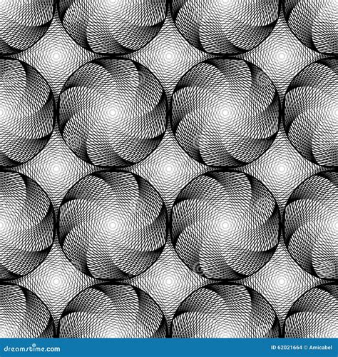 Design Seamless Monochrome Circular Pattern Stock Vector Image 62021664