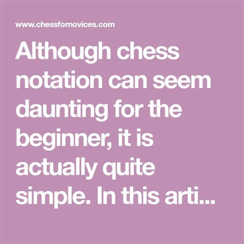 Understanding Chess Notation