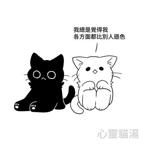 心靈貓湯 【心靈貓湯】 接納自己的不完美，總會遇到一個真正愛你的人。 心靈貓湯 黑貓白貓