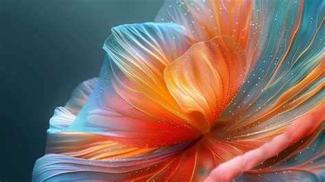 Premium Photo Cascading Colors Flowing Abstract Floral Backgrounds