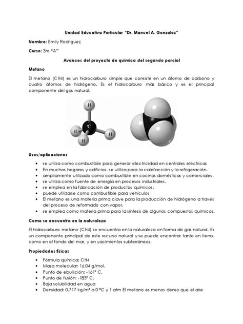 Rodriguez Emily3ro Ametano Pdf Metano Hidrocarburos
