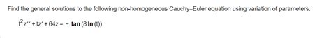 Solved Find The General Solutions To The Following