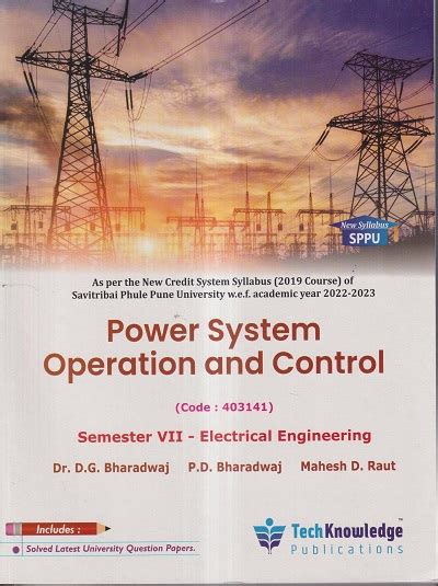 Power System Operation And Control Electrical Engineering Sem 7 Sppu Dr Dg Bharadwaj Pd