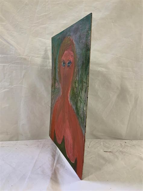 Mid 20th Century Oil Painting Nude Woman