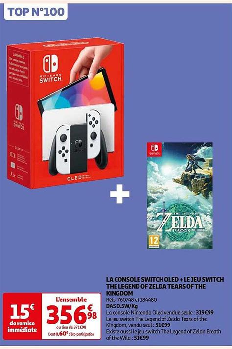 Promo La Console Switch Oled Le Jeu Switch The Legend Of Zelda Tears