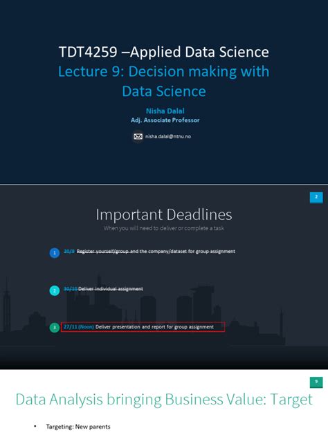 Lecture 9 Decision Making With Data Science Pdf