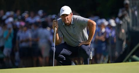 Scottie Scheffler Matt Fitzpatrick Share Lead With A Big Chasing Pack At Bmw Championship Pga