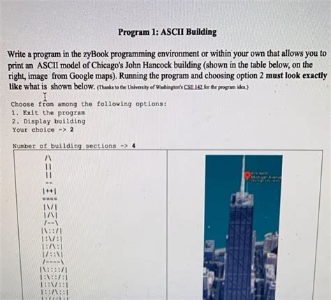 Solved Program 1 Ascii Building Write A Program In The