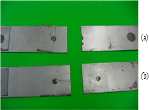 Specimens Welded By Spot And Broken In Two Distinct Modes Of Rupture