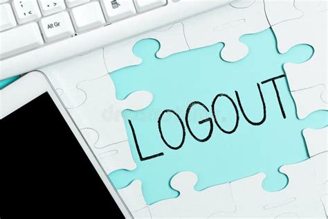 Text Caption Presenting Logout Business Idea Go Through Procedures To Conclude Use Of Computer