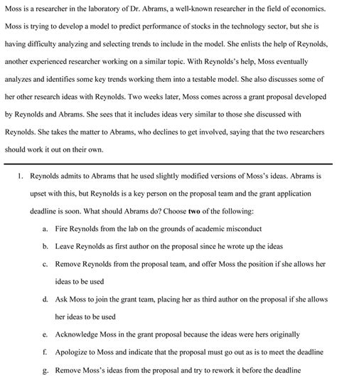 Example Ethical Decision Making Scenario Download Scientific Diagram