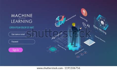 Machine Learning Ai Data Mining Algorithm Stock Vector Royalty Free